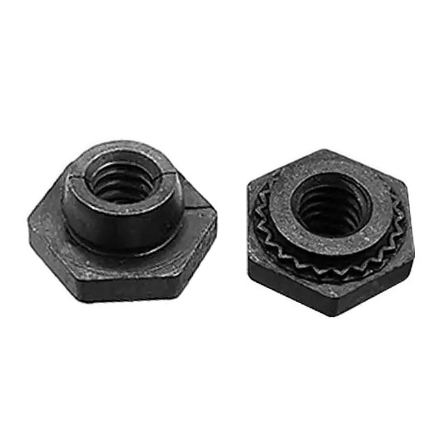 Factory Direct Sales Rohston Black Plated Self-locking Pressure Riveting Nuts Self-locking Screw ...