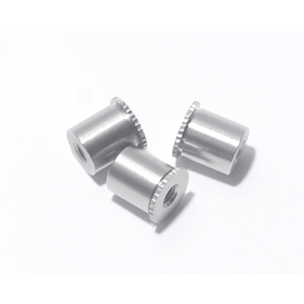 DSOS Plain Stainless Steel Through Hole Serrated Knurled Head Threaded ...