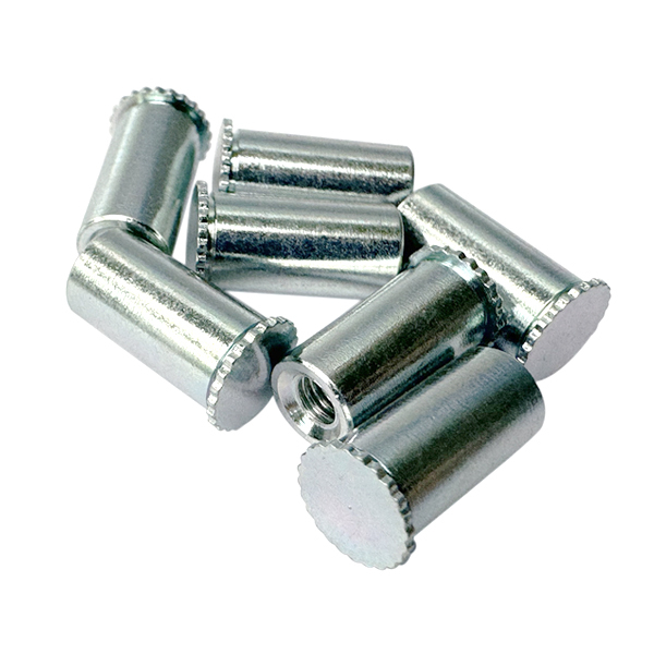 BDSOS Plain Stainless Steel Blind Serrated Knurled Head Threaded Self ...