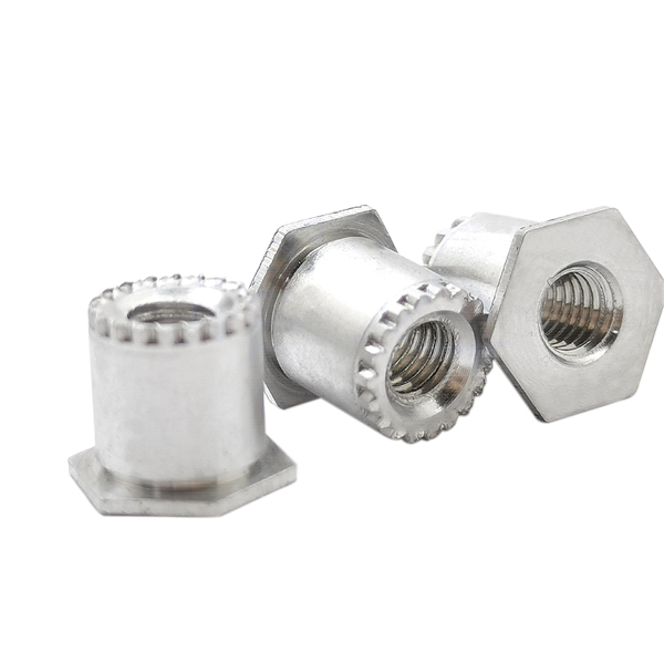SOAG Aluminum Hex Head Annular Serrated End Through Hole Threaded ...
