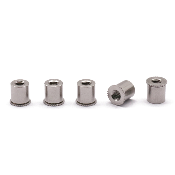 DSOS Plain Stainless Steel Through Hole Serrated Knurled Head Threaded ...
