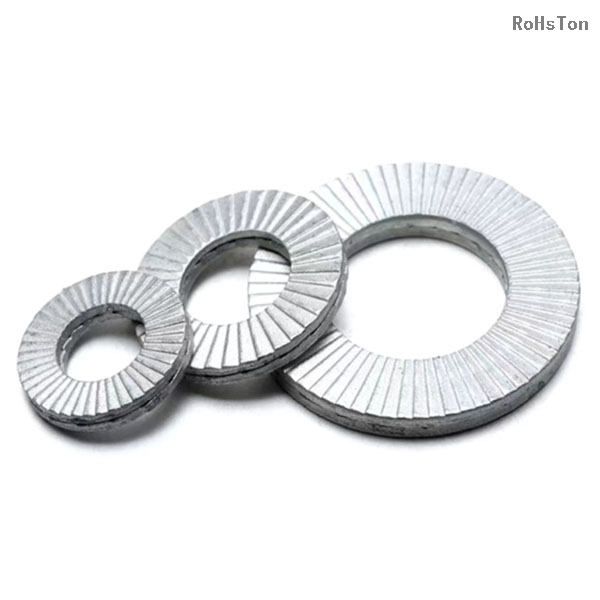 DIN25201 Dacromet 65Mn Steel Wedge Lock Washer Double Side Serrated ...